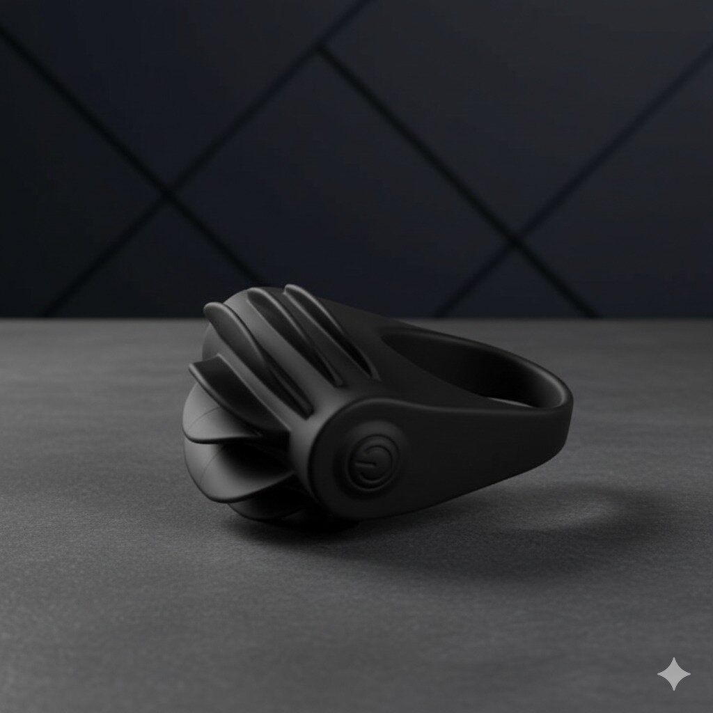 Виброкольцо Pretty Love BI-210137, с шипами, для пар, диаметр 5 см, черное