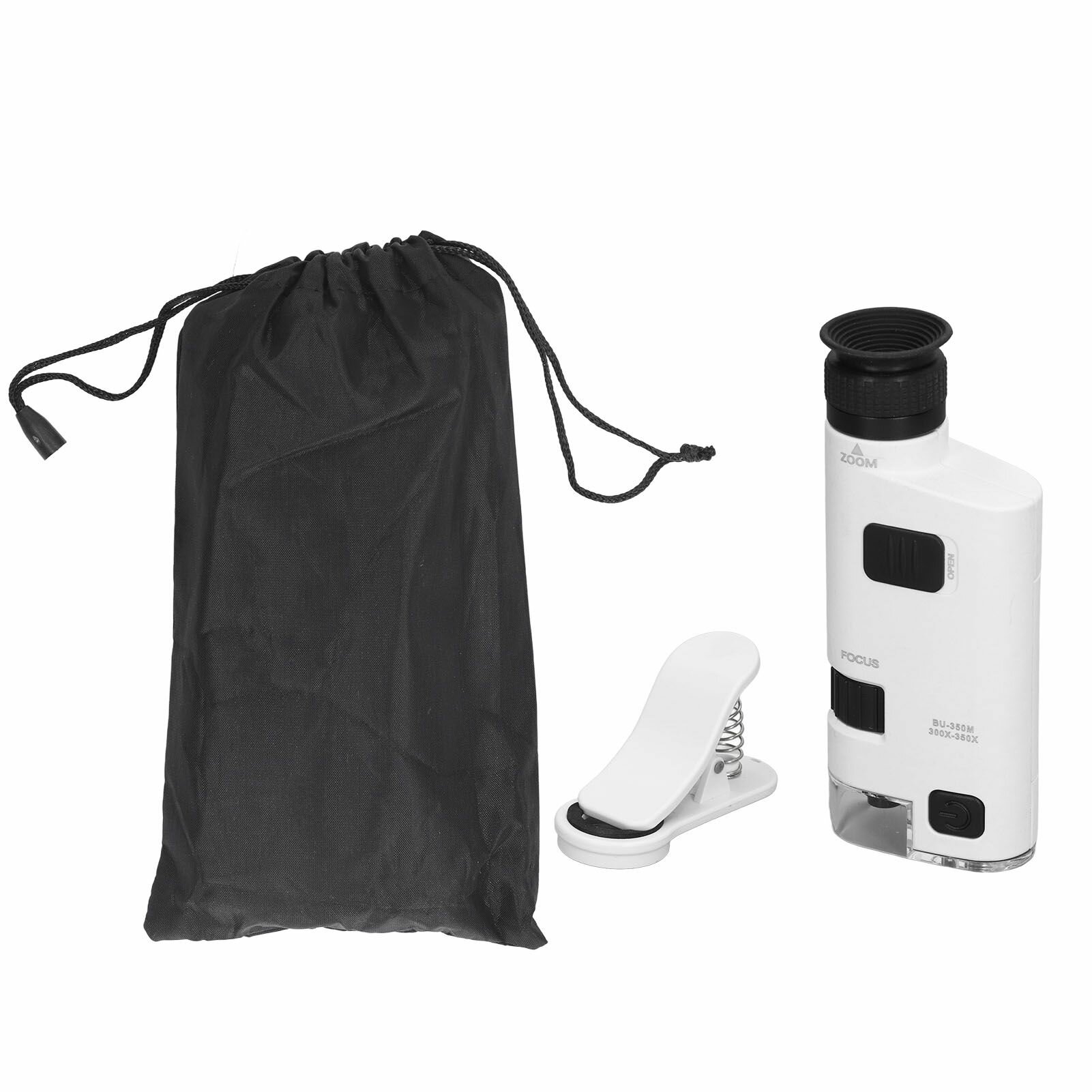 LED микроскоп для мобильного телефона с универсальным зажимом 300-350X