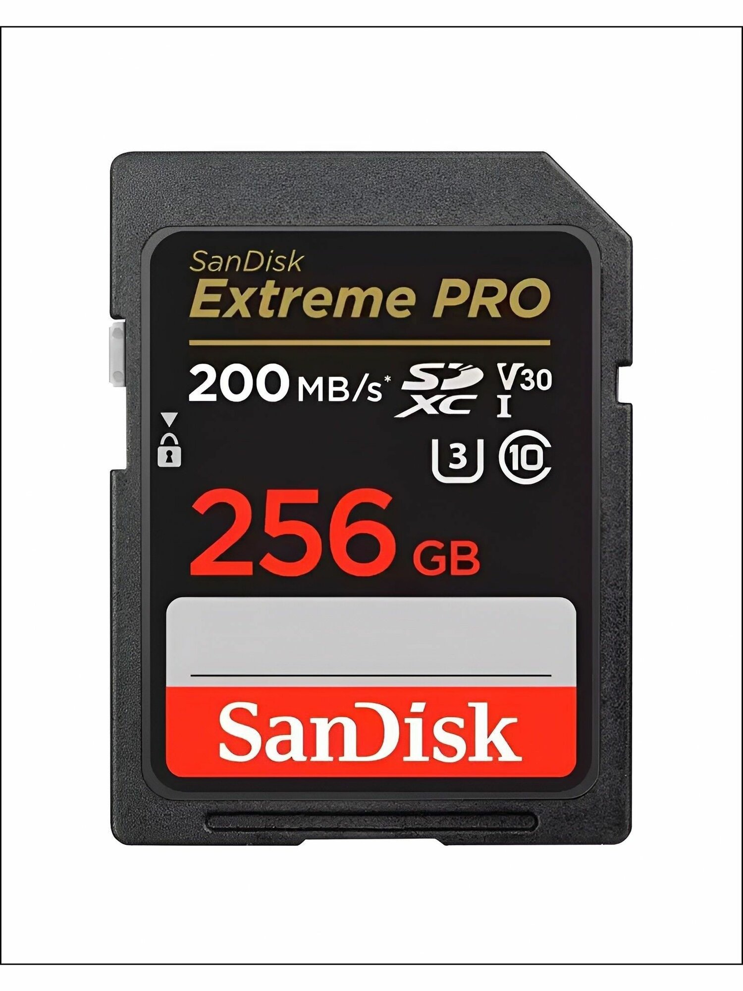 Карта памяти SanDisk Extreme PRO SDXC 256GB 200MB/s Class 10 UHS-I V30 U3 (SDSDXXD-256G-GHJIN)