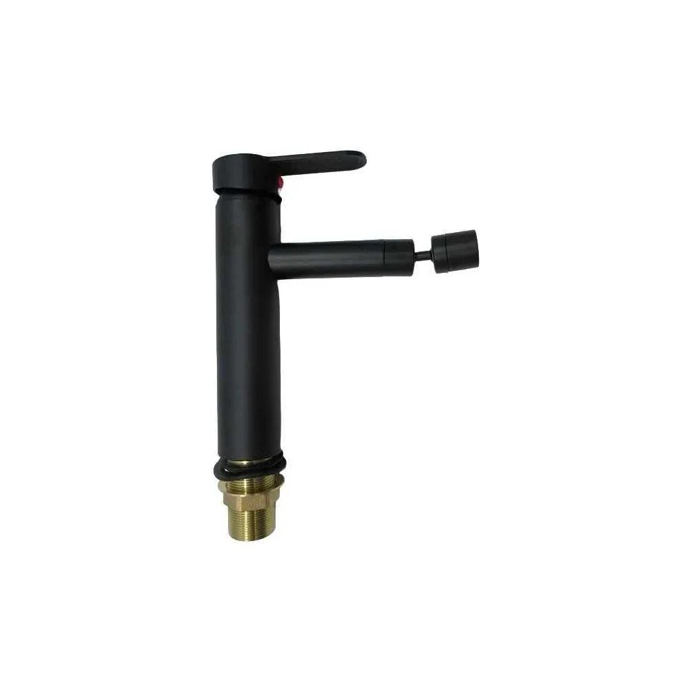 Смеситель для раковины или биде Homium One Black 01 с выдвижным изливом FaucOB1