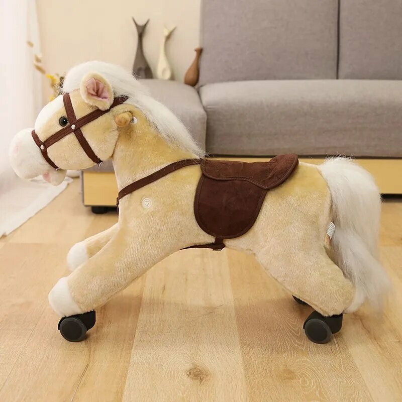 Лошадка-качалка, Детский троян на колесах со свободным скольжением