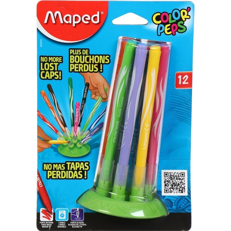 Фломастеры Maped COLOR'PEPS JUNGLE INNOVATION 12цв/наб,845445