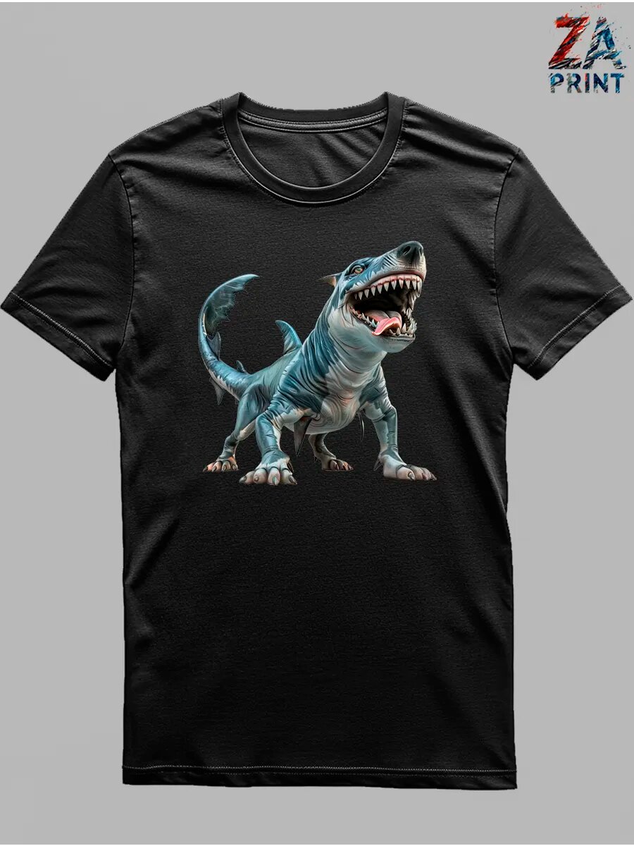 Футболка собака акула