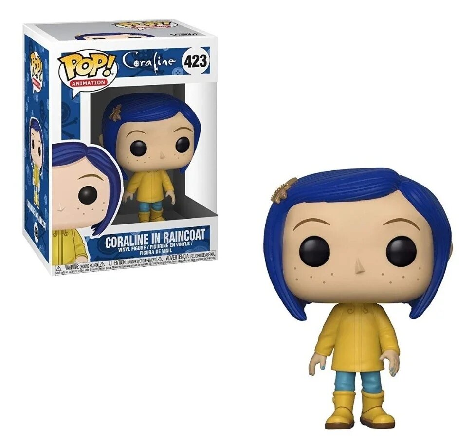 Funko Pop Animetion Coraline Coraline в дождевике 423 # Виниловая фигурка, модель игрушки на Новый год, куклы на день рождения, украшение, подарок 423