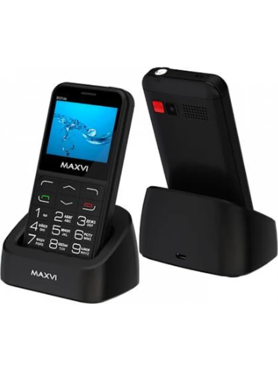 Телефон мобильный B231ds Black 2 SIM 32Мб Черный+докстанция