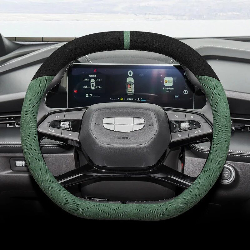 Двойной замшевый чехол на руль автомобиля типа D, украшение для руля Geely Preface L BoYue L COOL Galaxy L7 L6 2023 2024