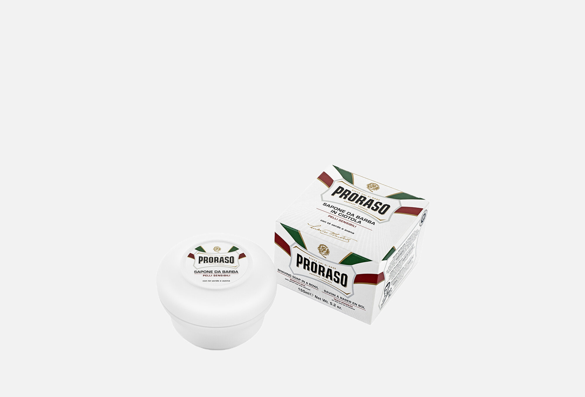 Мыло для бритья для чувствительной кожи лица PRORASO Shaving Soap In A Bowl Sensitive Skin 150 мл