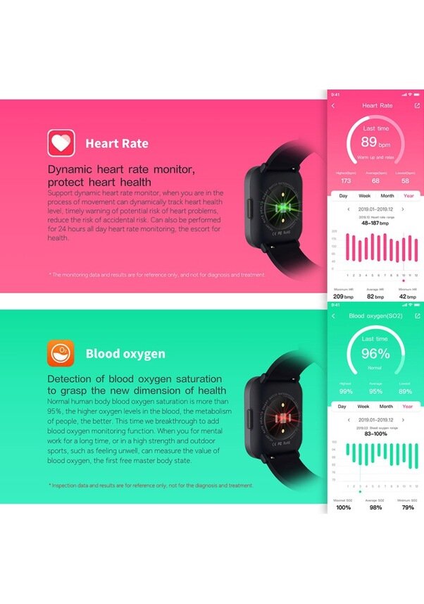 Умные часы для детей с пульсометром, 15 спортивными режимами, 5ATM, черные (гарантия импортера)