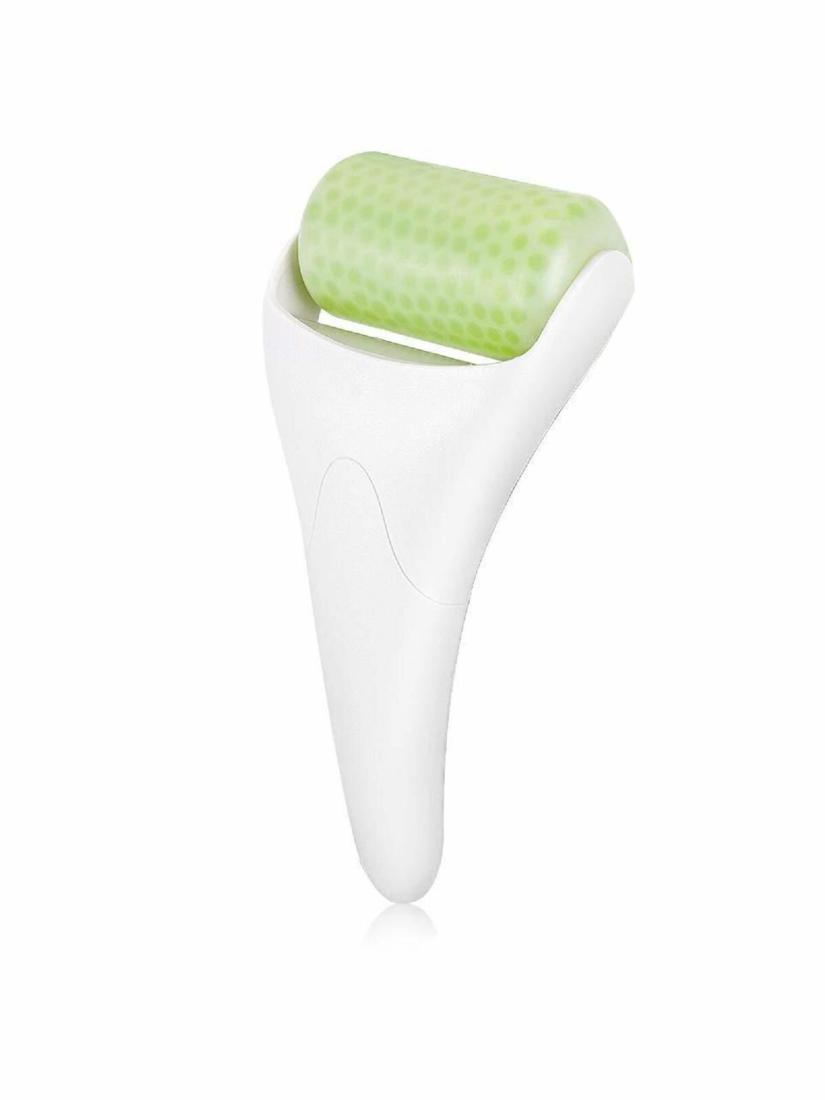 Ледяной роллер для лица - белая ручка, зеленое колесо