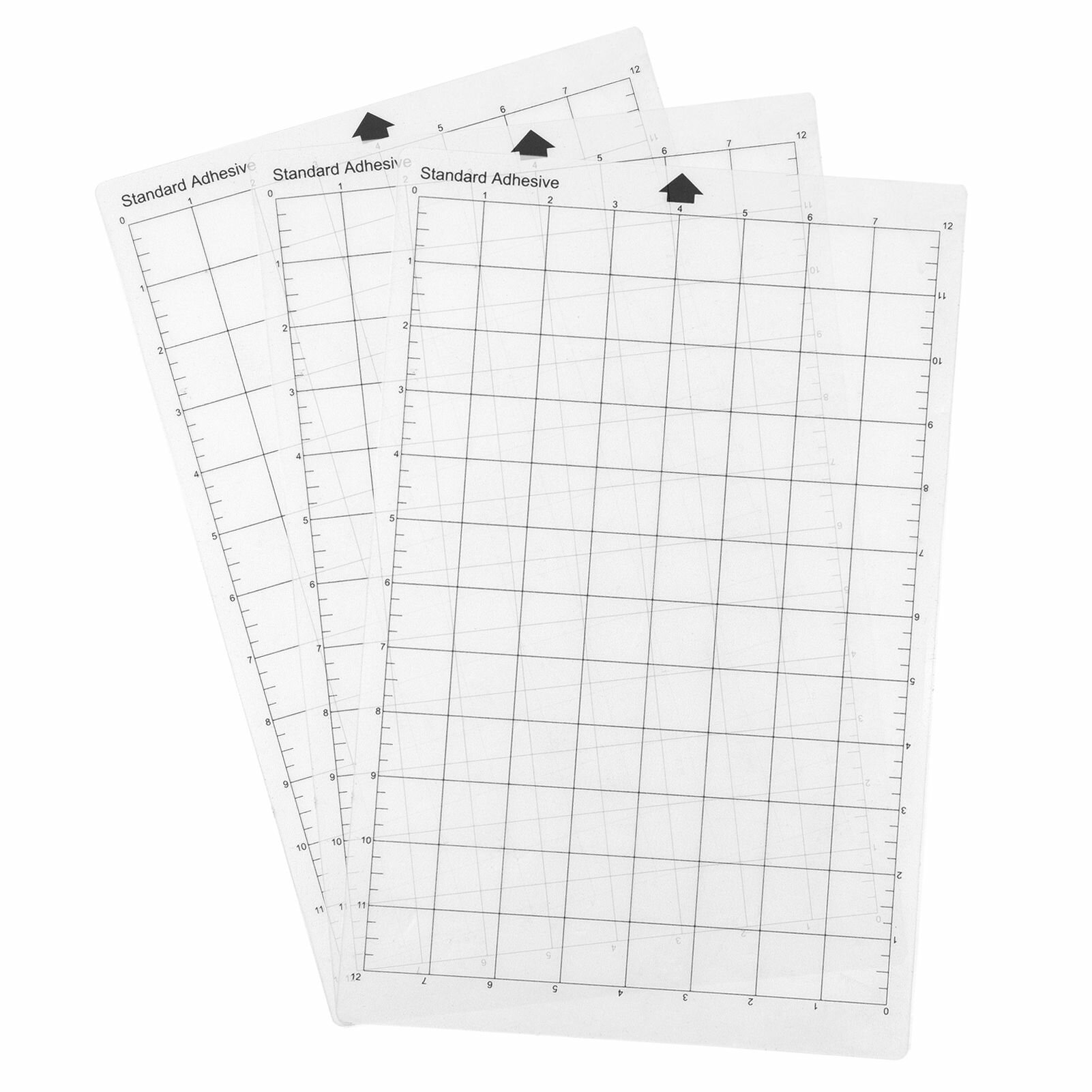 Прозрачный сменный коврик для резки 8x12 дюймов с измерительной сеткой для плоттера Silhouette Cameo Explore, 3 шт.