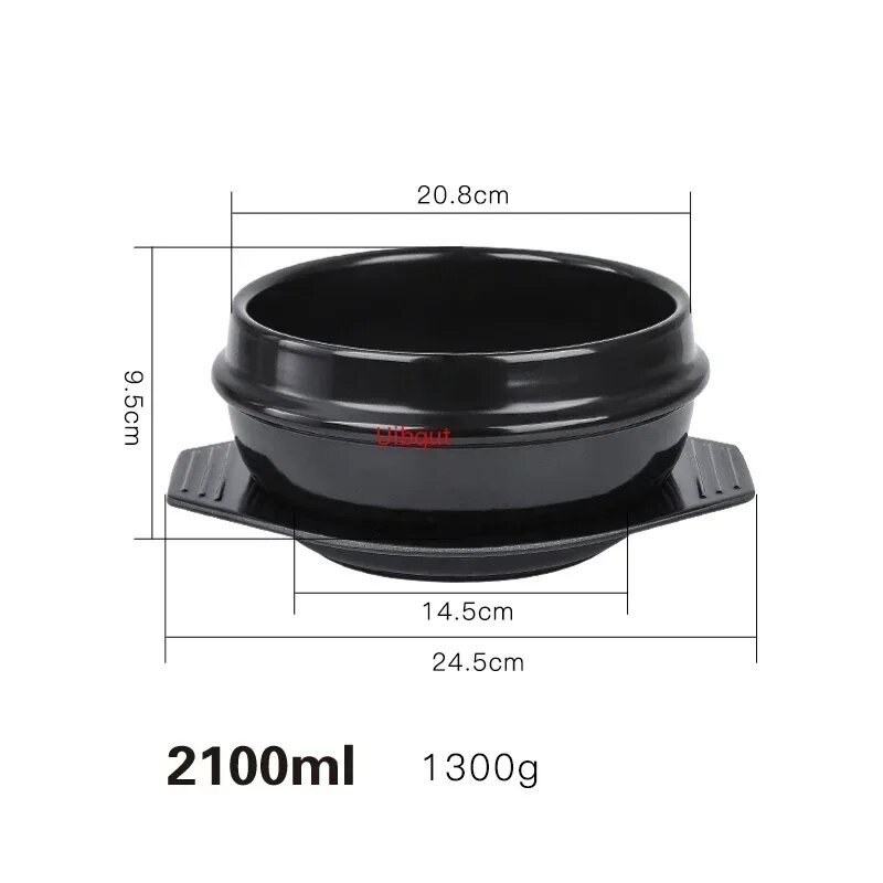 Кастрюля из смешанного риса для корейской кухни, кастрюля для высокотемпературного горшка для риса, посуда, кастрюли для приготовления супа, корейский каменный горшок 2100ml