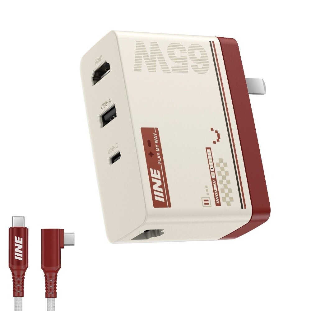 IINE 65W Gallium Nitride HDMI Video Converter С Зарядной Док-станцией Для Кабеля Type-c С Портом Ethernet