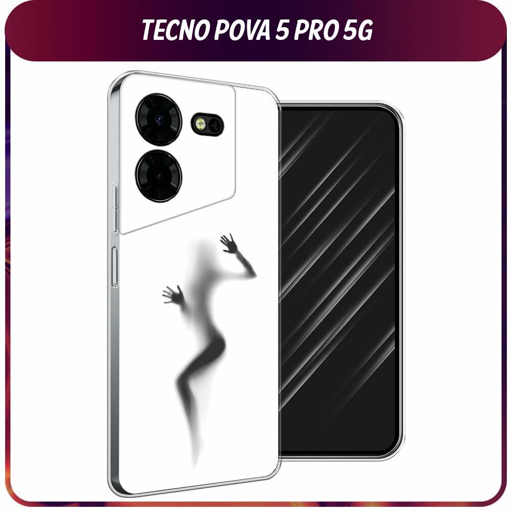 Чехол на Tecno Pova 5 Pro 5G / Текно Пова 5 Про 5G с принтом "Девушка в душе"