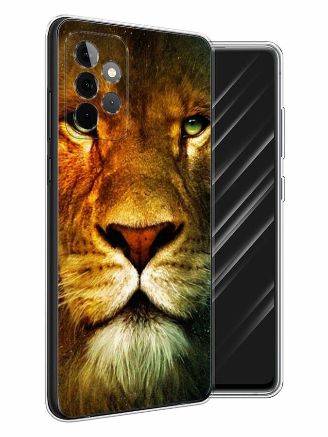 Чехол на Samsung Galaxy A72 / Самсунг Галакси А72 с принтом "Лев арт 8"