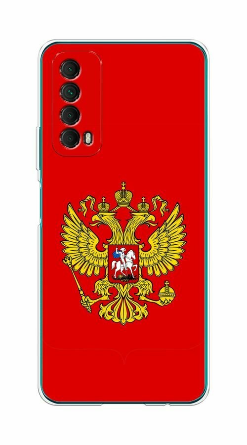 Чехол на Huawei P Smart 2021 / Хуавей П Смарт 2021 с принтом "Герб России полотно"
