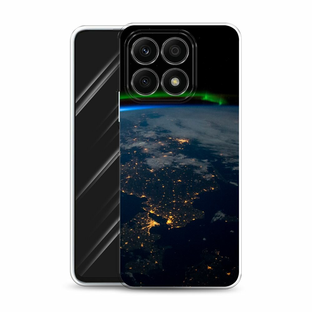 Силиконовый чехол на Honor X8A / Хонор X8A с принтом "Земля из космоса" — фото 1