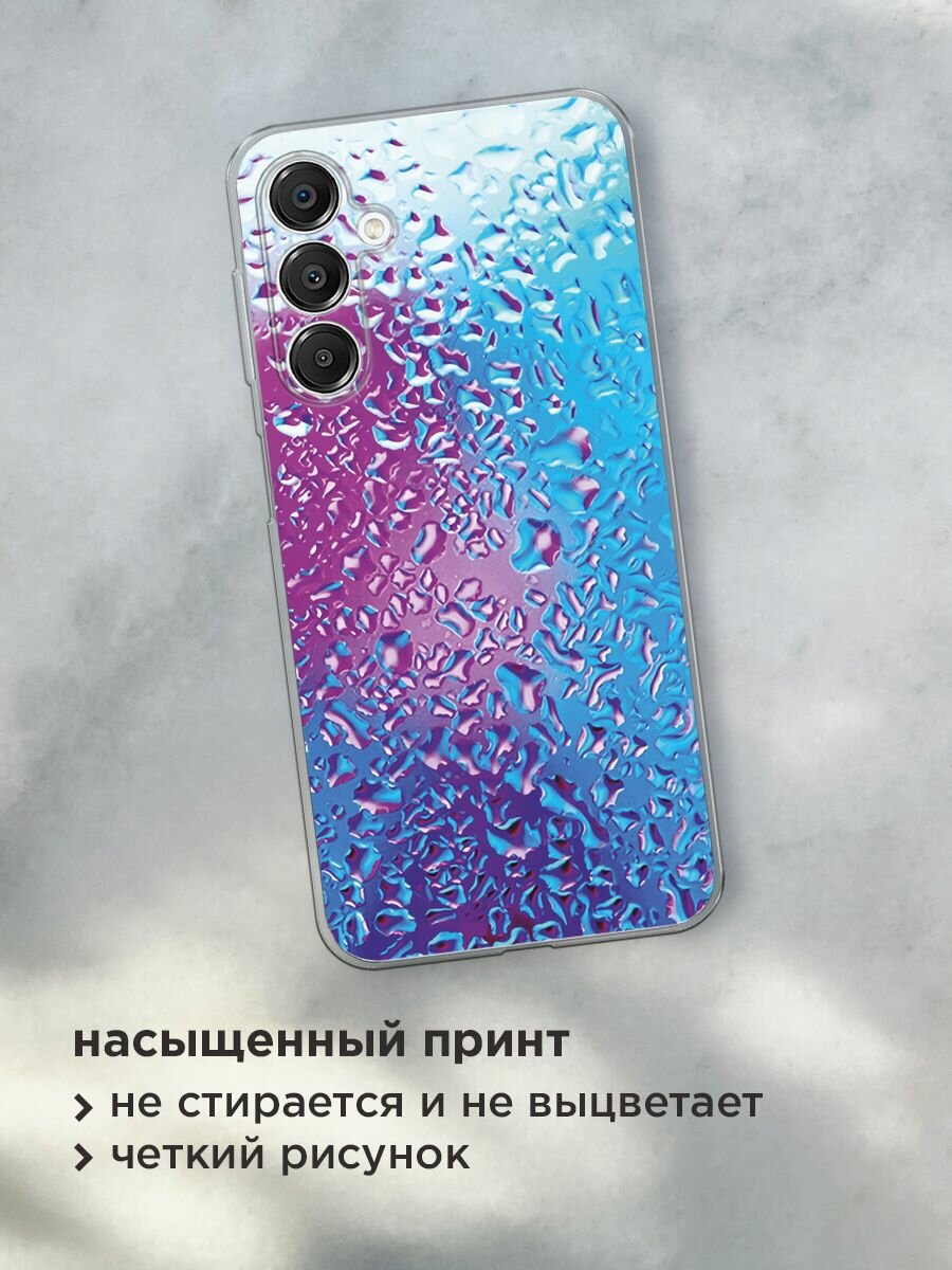 Чехол на Samsung Galaxy A16 / Самсунг А16 с принтом "Капли на стекле" — фото 1