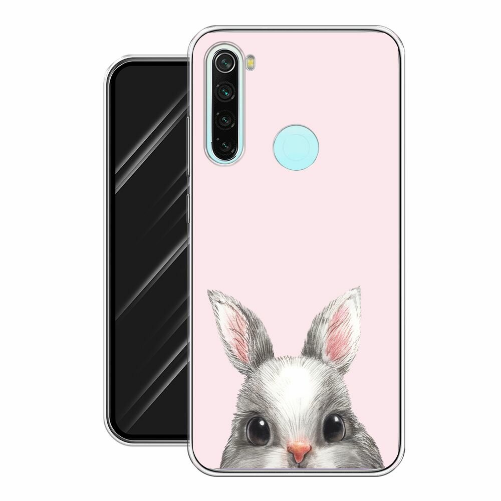 Чехол на Xiaomi Redmi Note 8 / Сяоми Редми Нот 8 с принтом "Карандашный кролик 1 - 8 марта" — фото 1