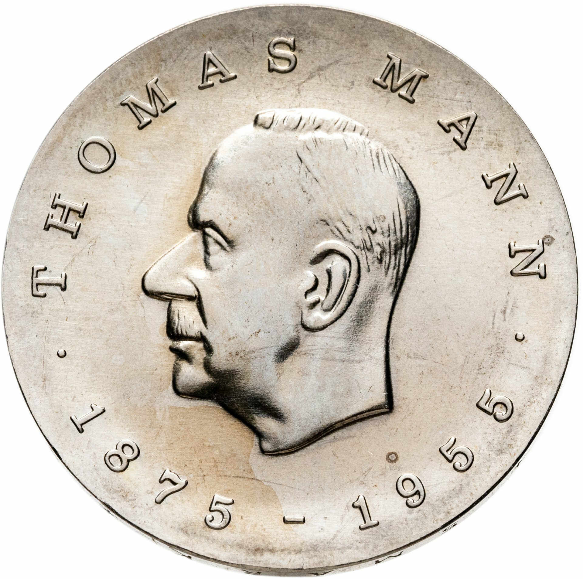 Германия ГДР 5 марок 1975 "100 лет со дня рождения Томаса Манна", Медь, в сохранности UNC