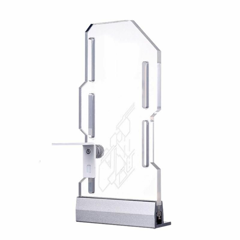 Акриловая подставка для видеокарты с регулируемой высотой и управлением ARGB подсветкой, Серебро