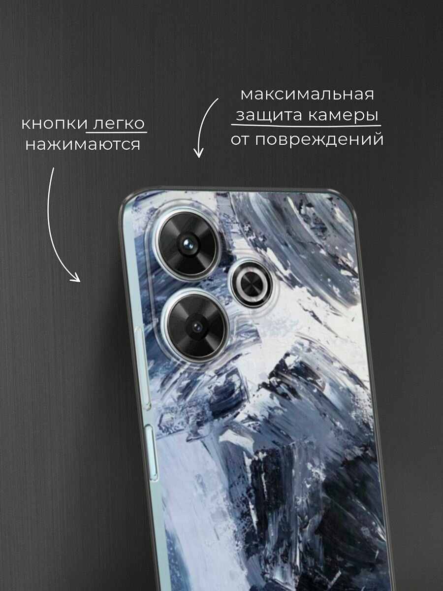 Чехол на Xiaomi Redmi Note 13R/Redmi 13/Poco M6 4G/M6 Plus с принтом "Абстракция живопись" — фото 1