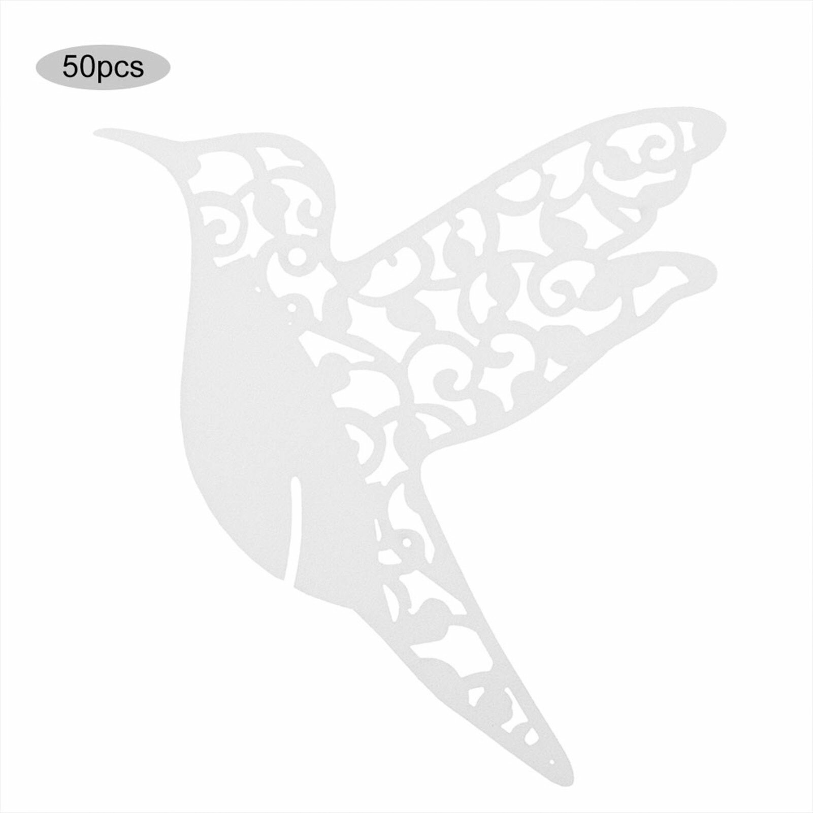 50 шт. свадебных карточек для рассадки гостей в форме птички, полые именные бирки для украшения стола с бокалами для вина, белые, элегантные, для вечеринки