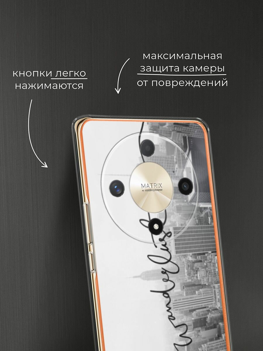 Силиконовый чехол на Honor X9b / Хонор X9B с принтом "Черно город" — фото 1