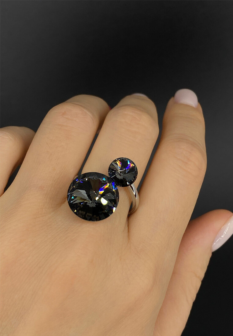 Кольцо, кристаллы Swarovski