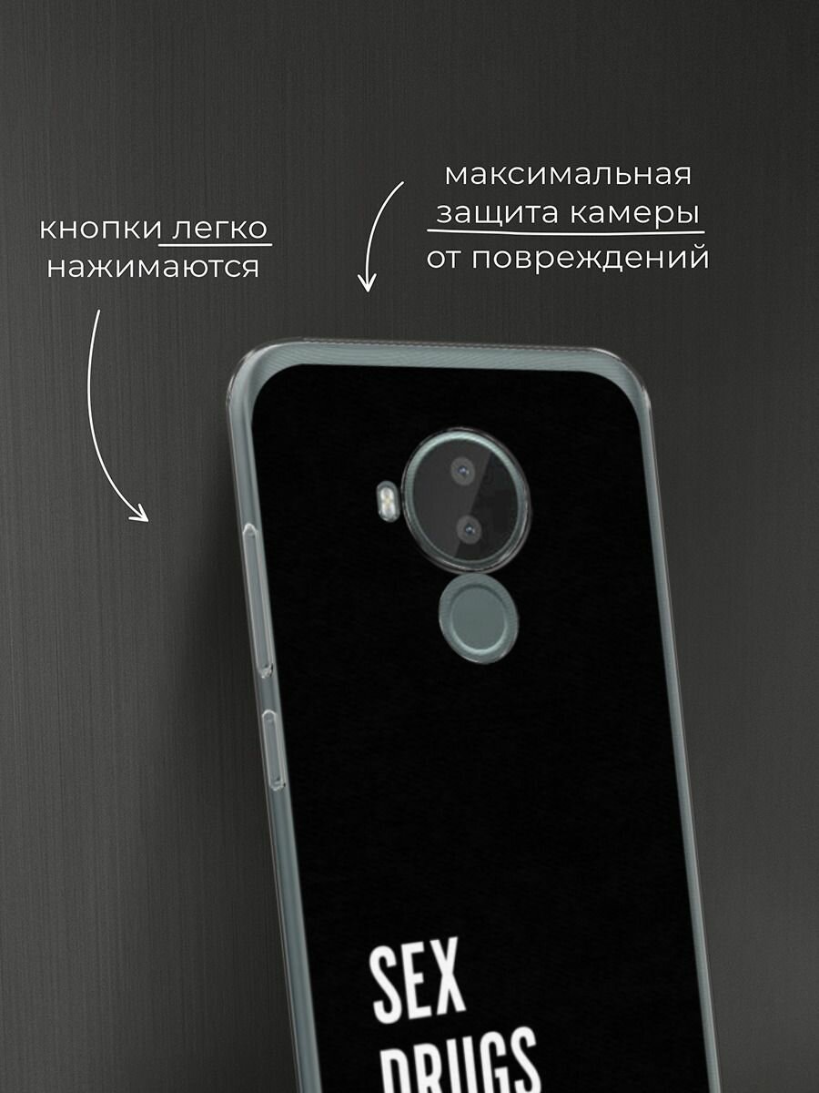 Силиконовый чехол на Nokia C30 / Нокия C30 с принтом "Corvalol" — фото 1