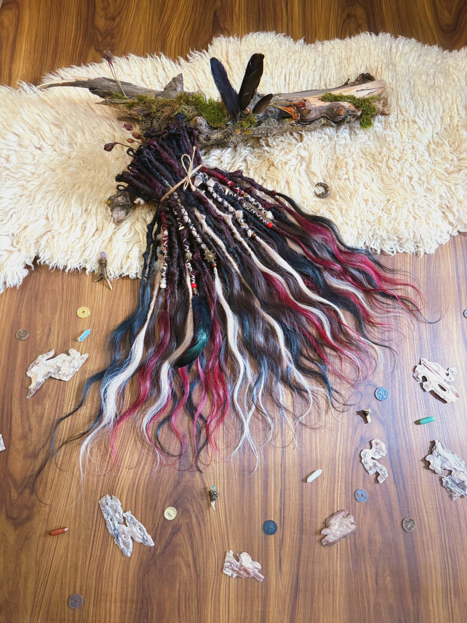 Се дреды из биопротеиновых волос "Witch's broom", ручная работа