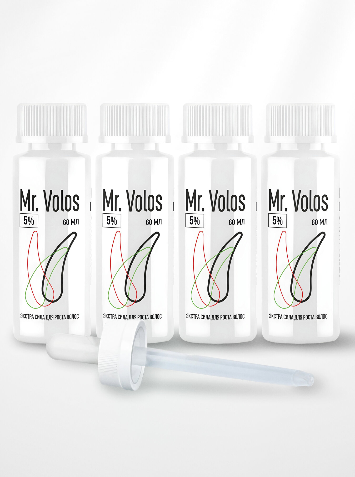 Лосьон для роста волос и бороды Mr. Volos 5% 4 флакона