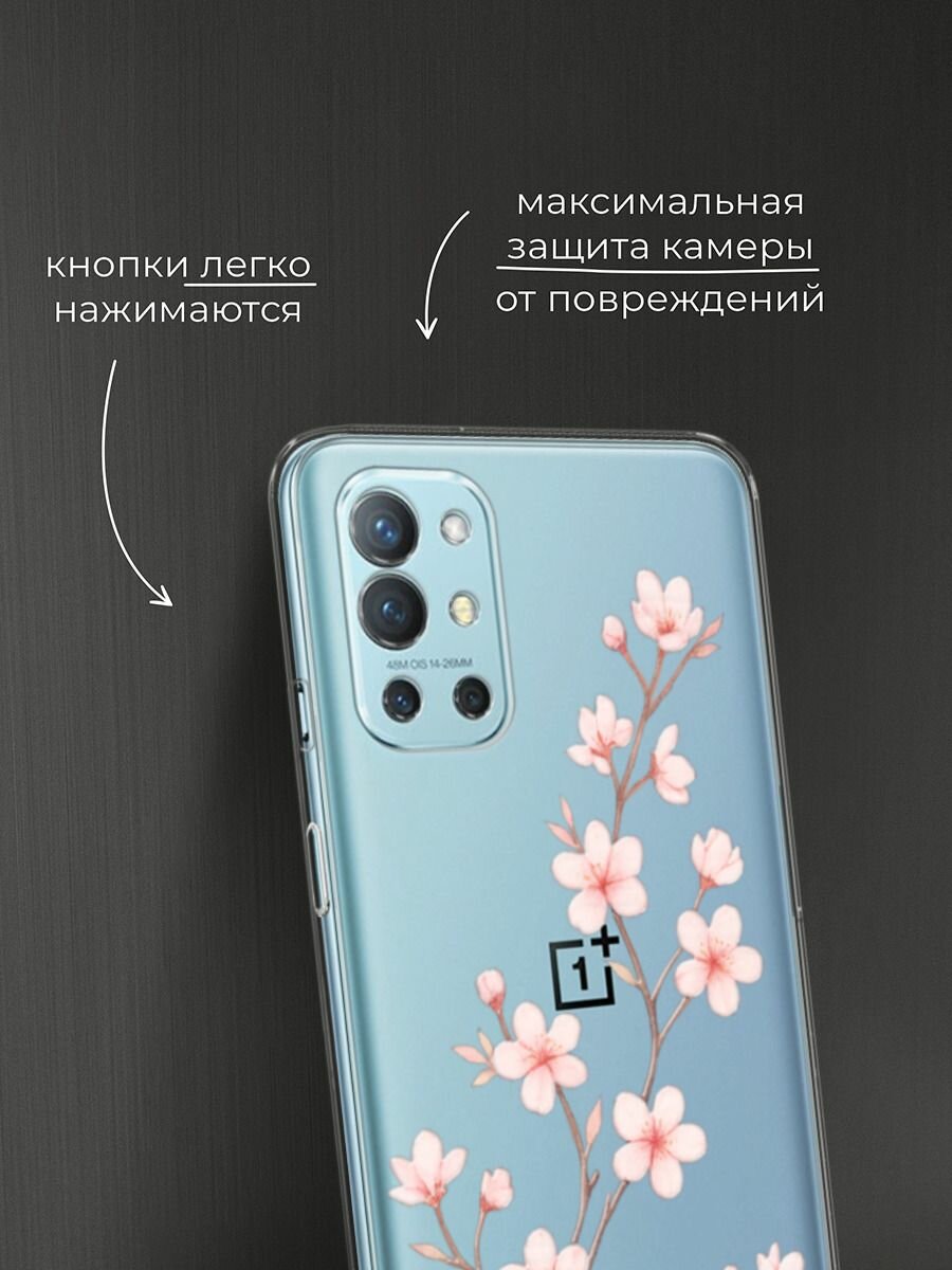 Чехол на OnePlus 9R / ВанПлас 9R с принтом "Веточка сакуры 2" — фото 1