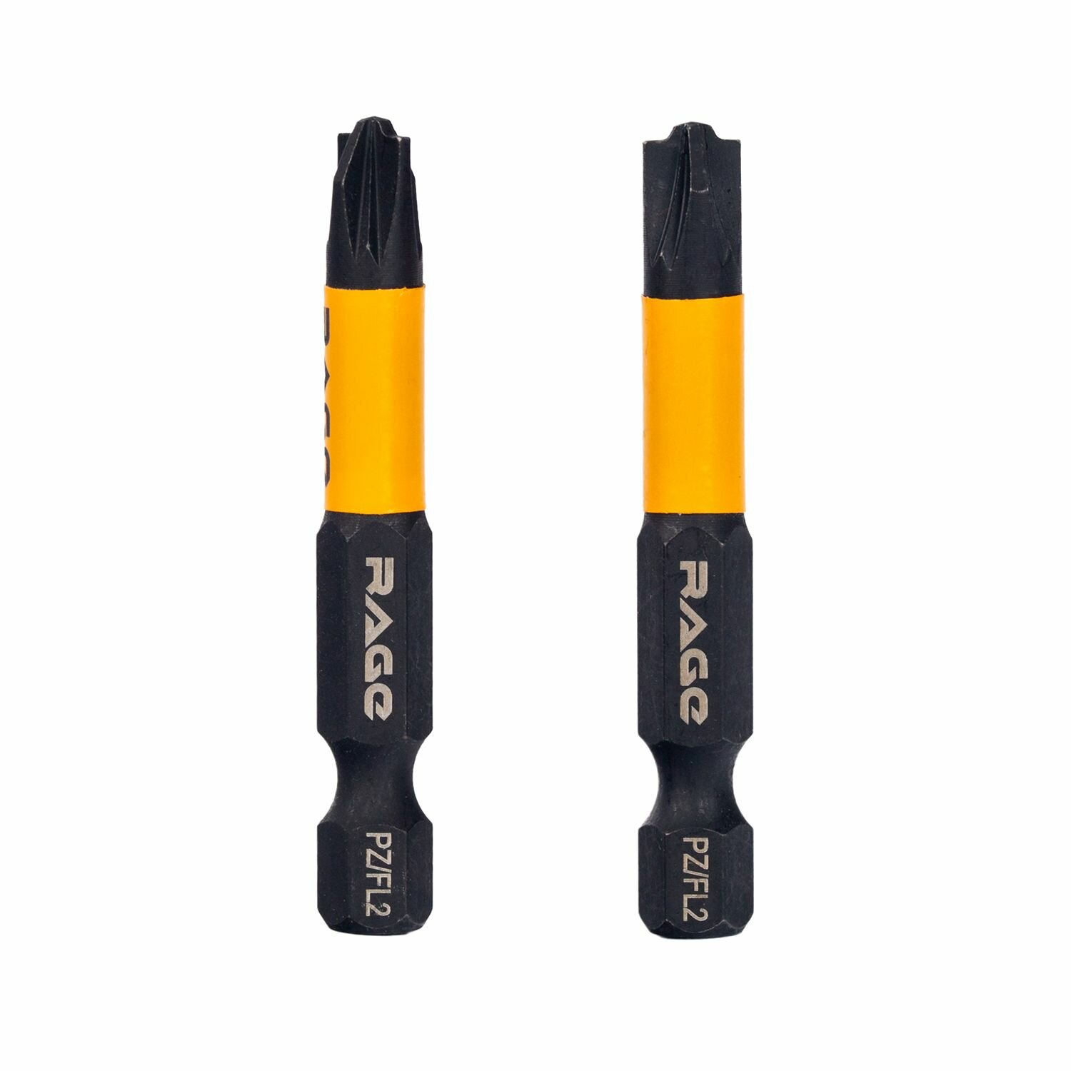 Биты магнитные RAGE сталь, PZ/FL2х50 мм, хвостовик 1/HEX, 2 шт
