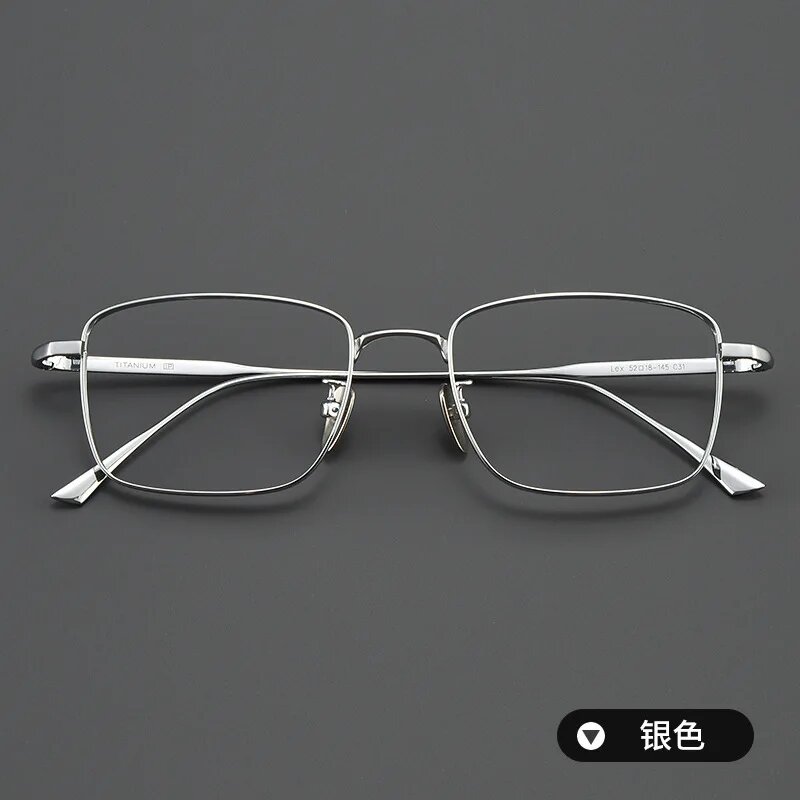 BCLEAR мужские прозрачные титановые очки серебристый, 1.61, Единая версия, Нет