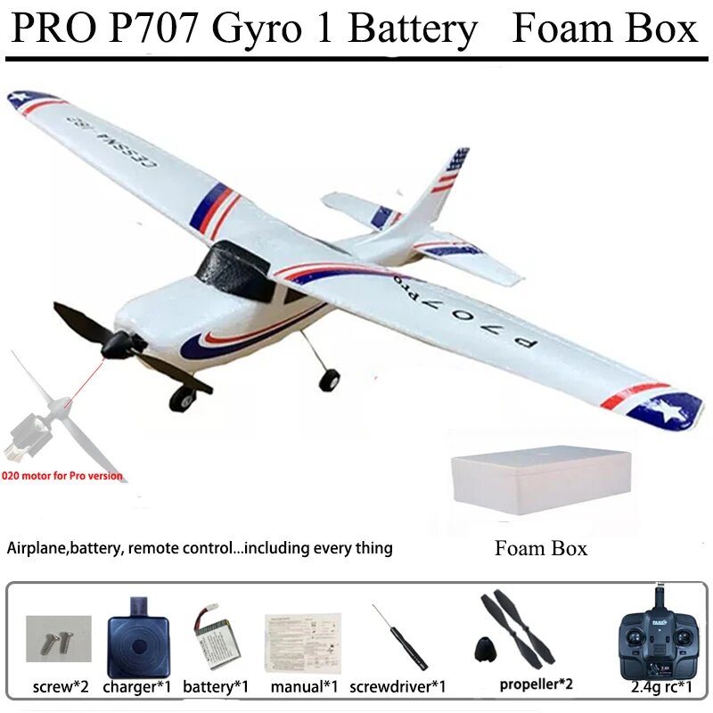 WLTOYS Радиоуправляемый самолет P707G Cessna 182
