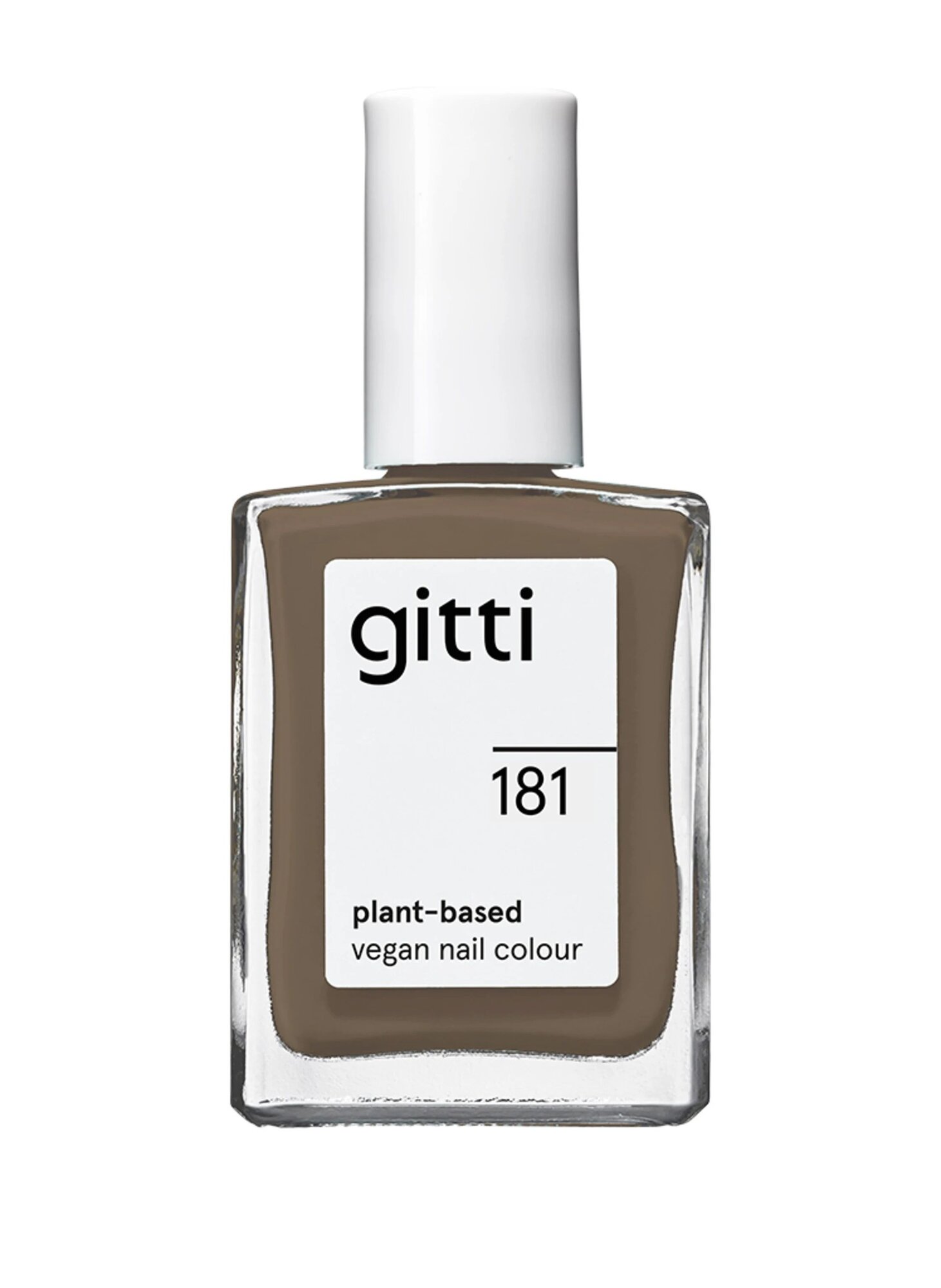Gitti Веганский лак для ногтей PLANT-BASED VEGAN NAIL COLOUR, 15 мл цвет 181 - DARK TAUPE