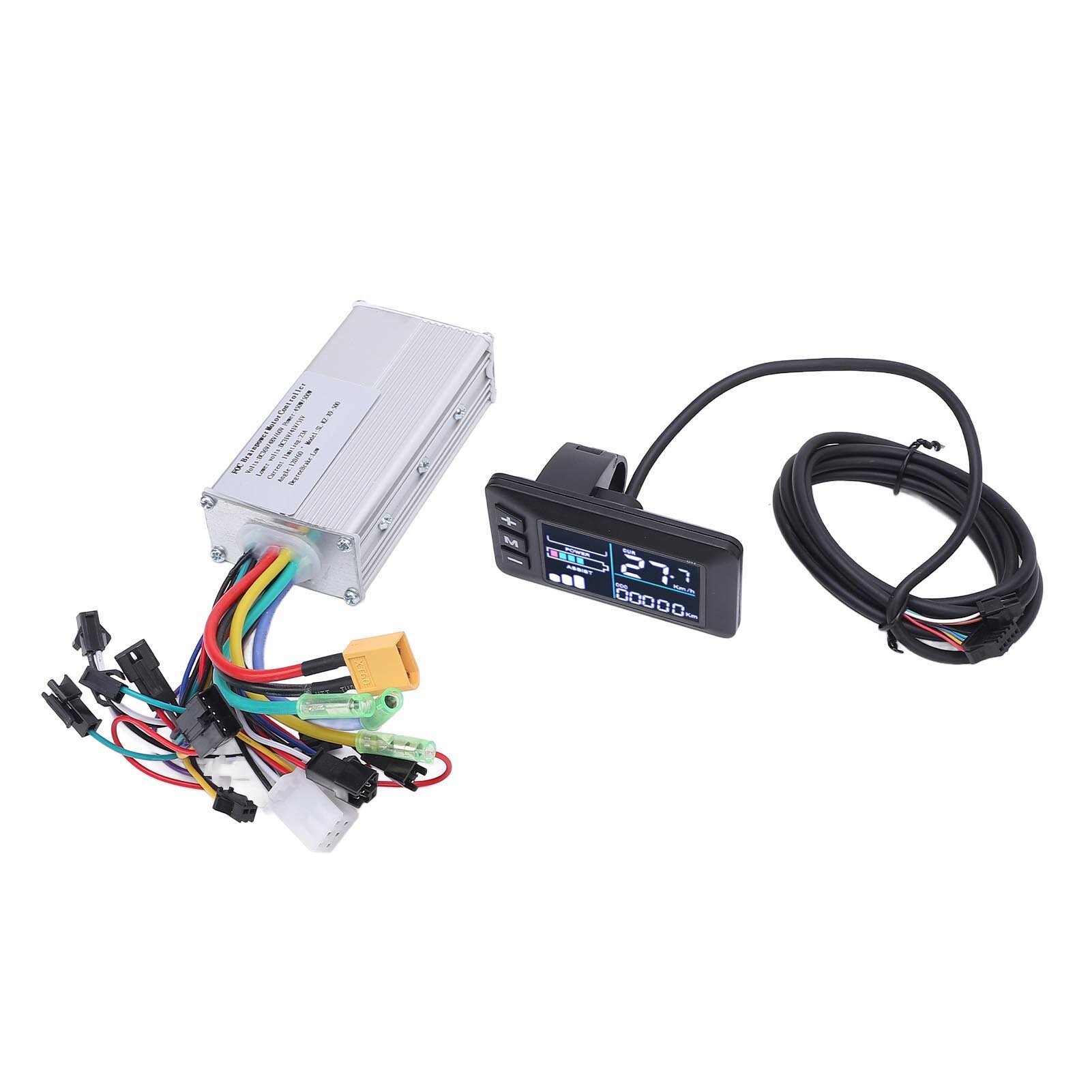 Контроллер бесщеточного мотора 36V 48V 60V 450W 500W с ЖК-дисплеем, чувствительное управление и прочный алюминиевый корпус