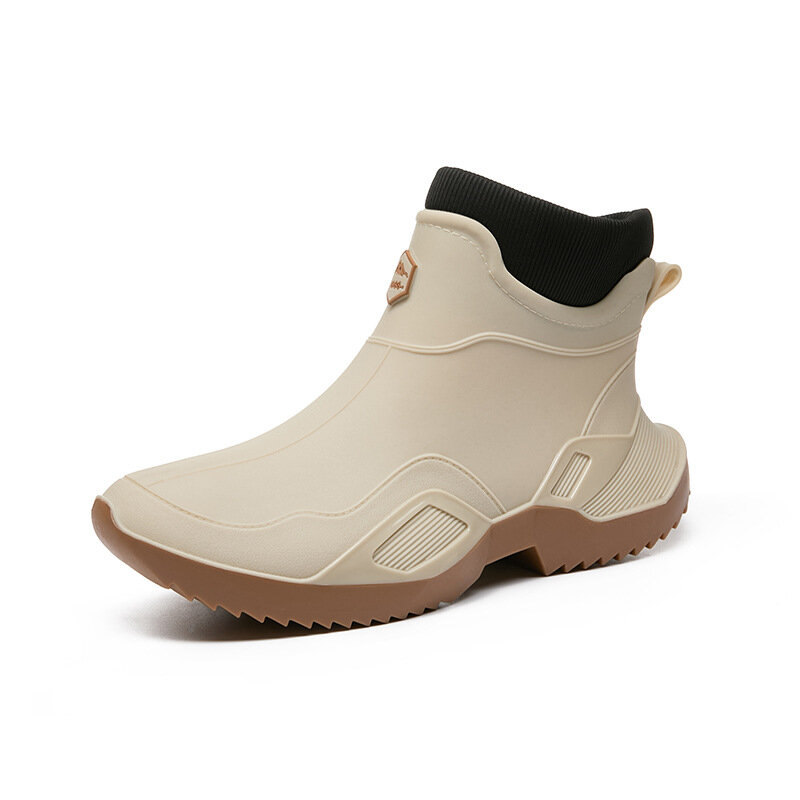 Резиновые сапоги, универсальные короткие ботинки, теплые резиновые сапоги для пар, женские резиновые сапоги, подходящие для всех сезонов, нескользящие, водонепроницаемые, для рыбалки, работы и активного отдыха на природе.