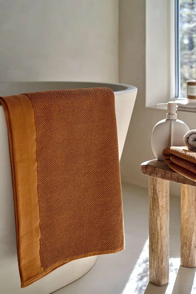 H&M Home Полотенце банное, Хлопок, 100x150 см, темно-коричневый, 1 шт.