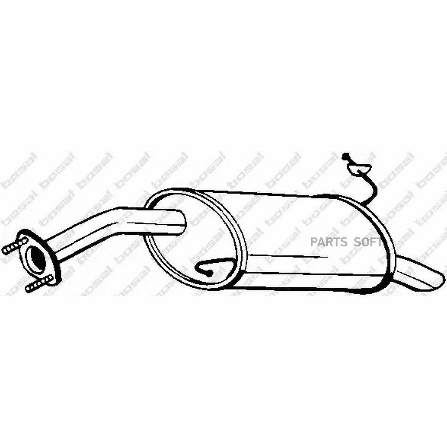 Глушитель HYUNDAI Getz (02-) задняя часть BOSAL от официального дистрибьютора, BOSAL, артикул 165287