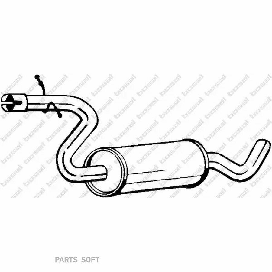 Глушитель VW Golf (04-08) средняя часть BOSAL от официального дистрибьютора, BOSAL, артикул 105877