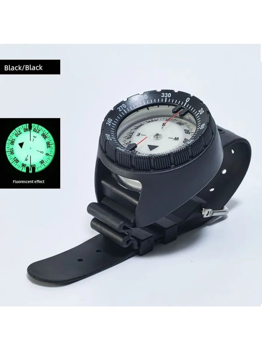 Водонепроницаемый компас-часы для дайвинга, черный