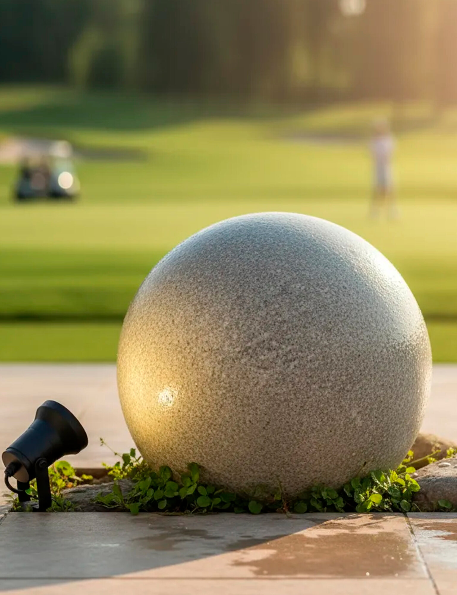 Фигурка садовая Криница "Шар", серая, бетон, ручная работа, 40 см