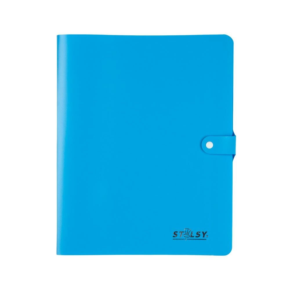 Папка с 20 файлами "Stilsy", на застежке, неоновые цвета (цвет: синий), арт. ST 231001