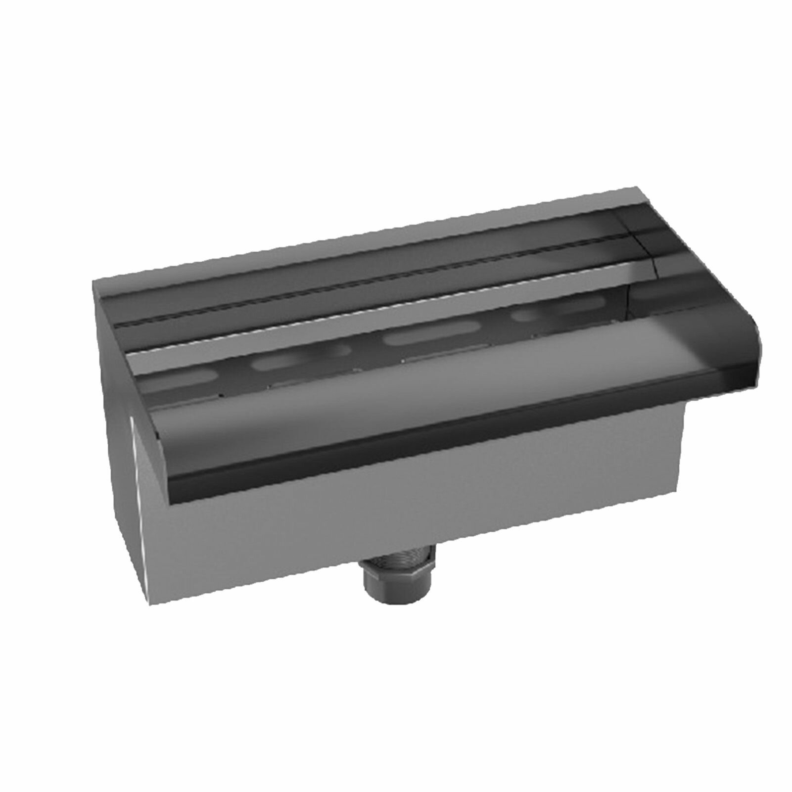 Водослив из нержавеющей стали 304 с соединителем, водопадный водный излив для наружного фонтана, ландшафтного бассейна 300 мм / 11,8 дюймов