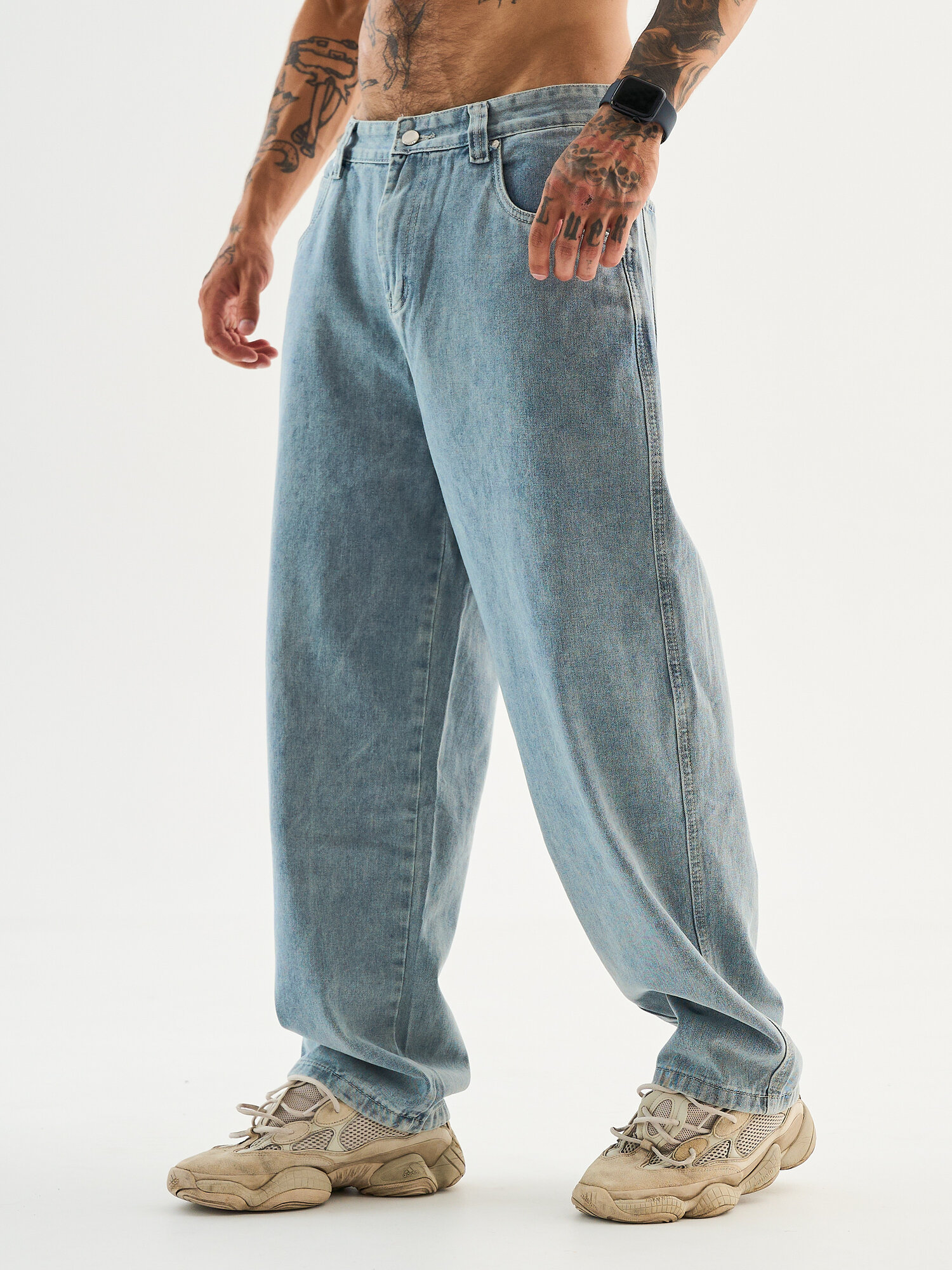 Джинсы багги 