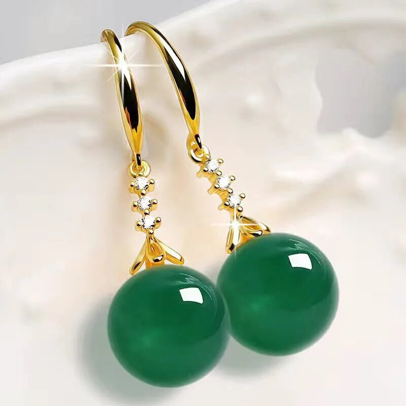 Серьги, красный — фото 1