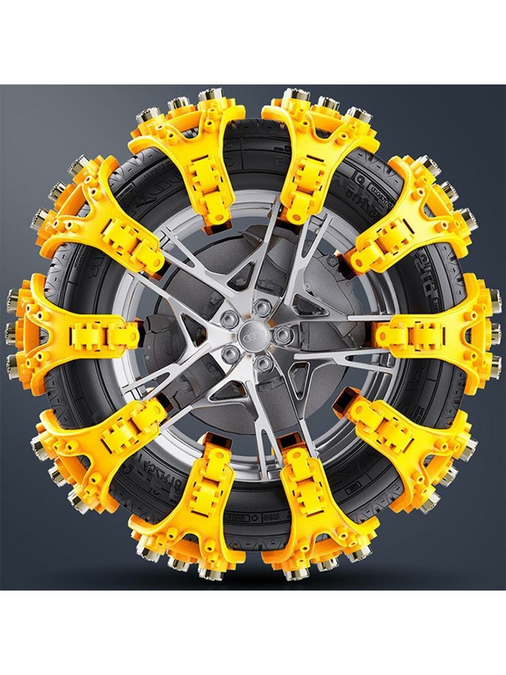 Роликовая цепь противоскольжения для автомобильных шин, Универсальный тип для легковых автомобилей и внедорожников, Противоскользящая на снегу и в грязи