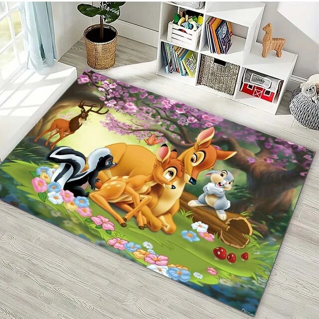 Ковер Miniso с принтом Disney Bambi, подходит для украшения гостиной и спальни, детская нескользящая диванная подушка/коврик для двери/напольный коврик.