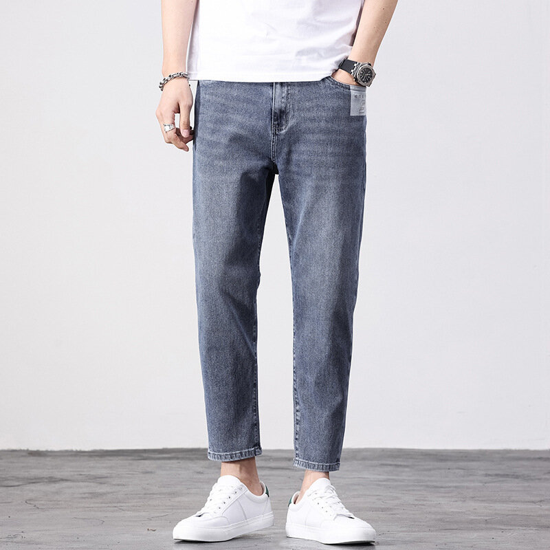 Слим тапер KLQ Круто Девятидлинные KLQ мужские тонкие брюки прямые широкие конические мужские брюки, Размер_32